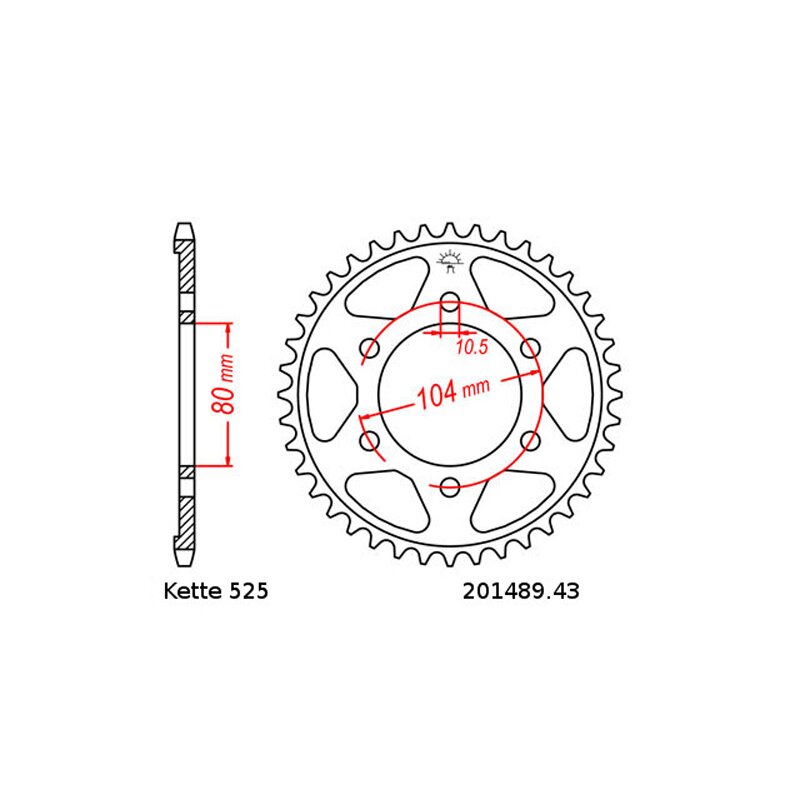 Motorrrad Antrieb Kette Ritzel Kettenrad